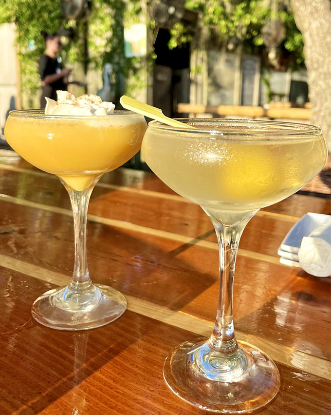 Cocktail hour elevated: These crafted martinis aren't just drinks, they're liquid centerpieces for waterfront memories in the making.