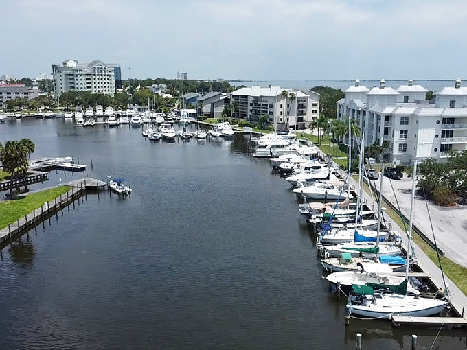 Melbourne's marina showcases a flotilla of dreams bobbing gently on the water, where nautical adventures begin and end.