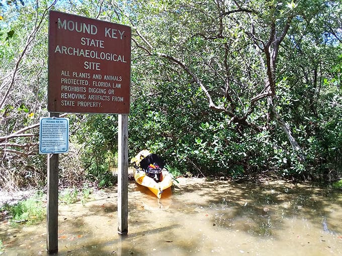 When the sign says "archaeological site," it means don't pocket the pottery shards, no matter how cool they look.