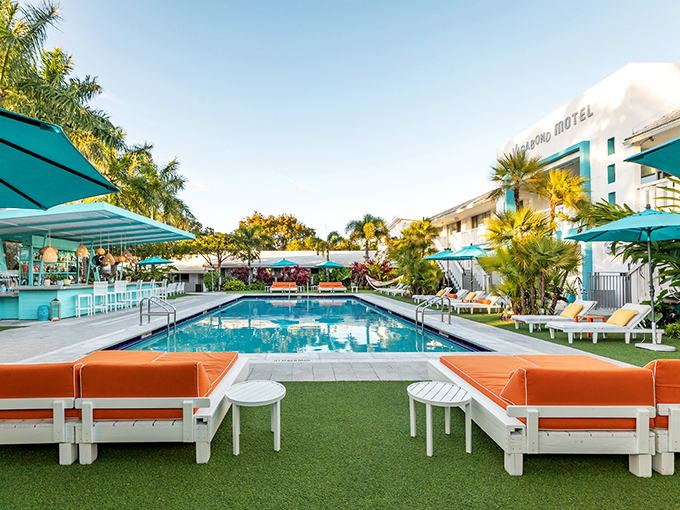 The beating heart of Vagabond life &ndash; a crystalline rectangle of blue surrounded by loungers where Miami days stretch into delicious infinity.