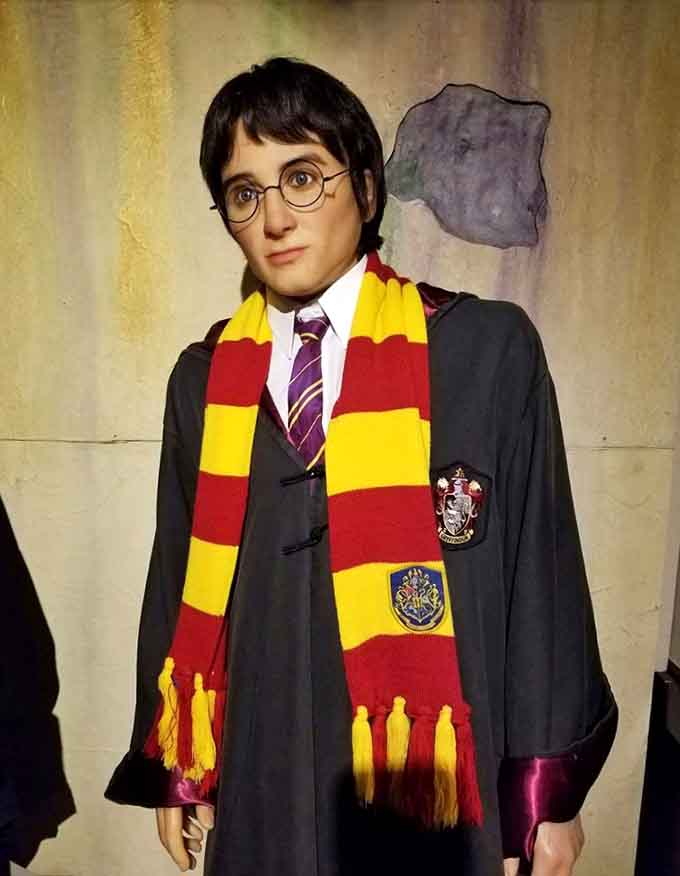 The Boy Who Lived now lives forever in wax form, complete with Gryffindor scarf and that perpetually concerned expression we all remember.