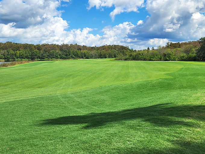Summer afternoons at Heritage Harbor offer wide-open fairways, fast greens, and the kind of perfect lies that make average golfers feel like champions.