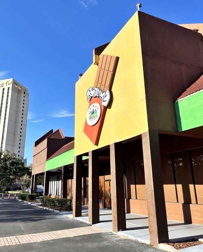 The unique architecture of Chocolate Kingdom hints at the magical chocolate journey waiting inside for curious visitors.