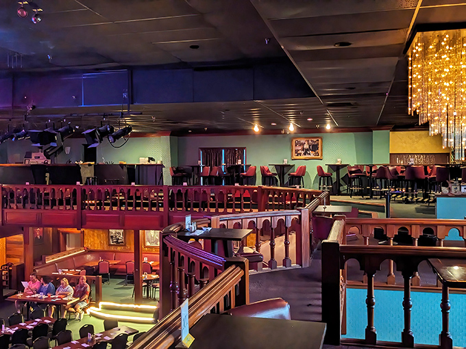 The second floor offers a bird's-eye view of the action, perfect for those who like to watch the drama unfold from a distance.