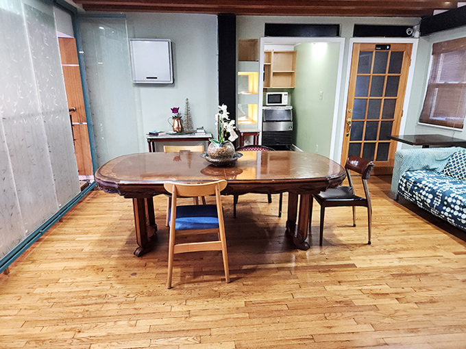 This isn't just a dining table&mdash;it's a stage for memorable meals, intense board games, or spreading out all your tourist maps like you're planning a heist.