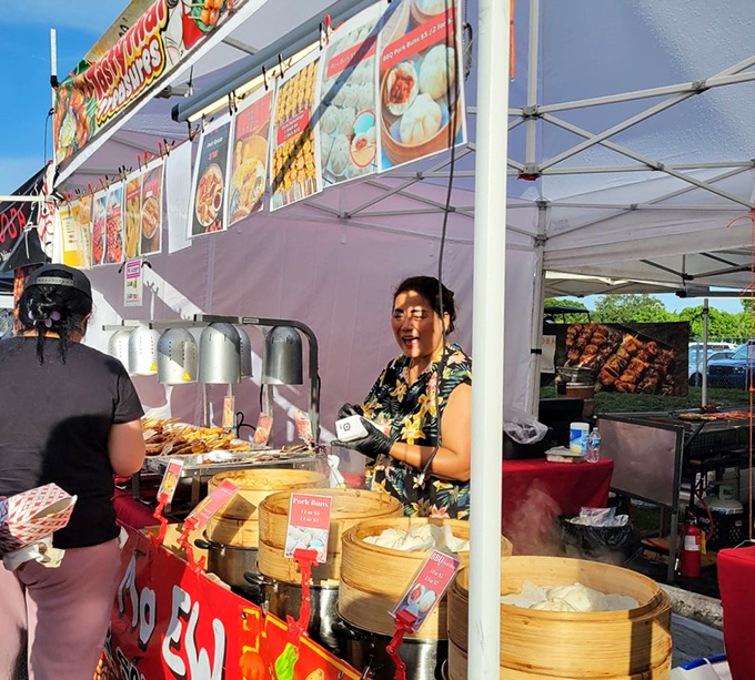 Weekend food vendors transform ordinary park visits into impromptu food festivals, offering flavors that taste even better after hours of outdoor play.