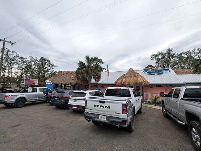 When the parking lot's full of trucks, you know you've found where the locals eat, and that's always a good sign.