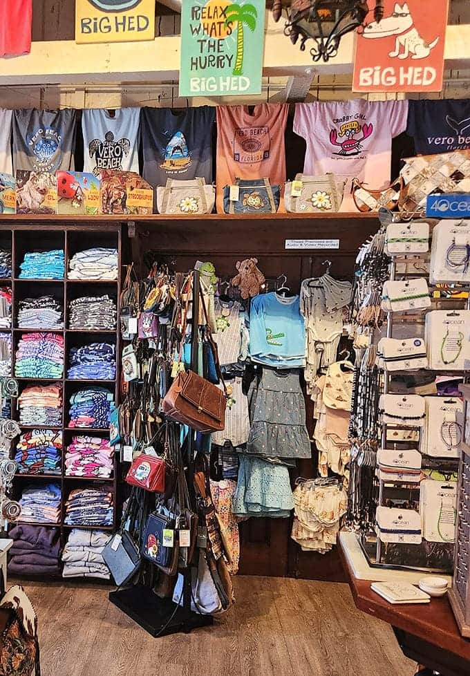 Local merchandise lets you take home a piece of Vero Beach, because memories fade but t-shirts last.