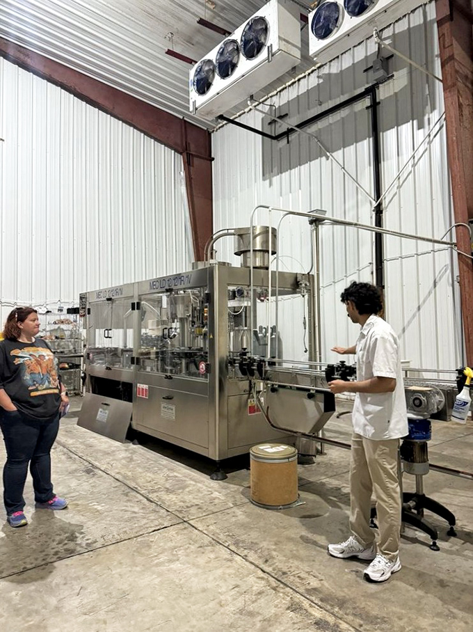 The state-of-the-art bottling facility ensures each bottle of exotic fruit wine meets the winery's exacting standards.