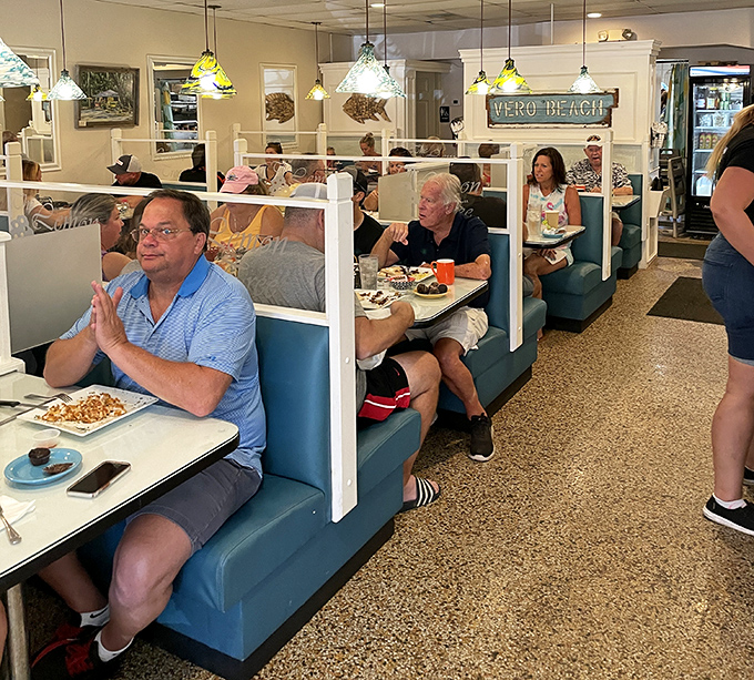 The true measure of a great diner: a diverse crowd of locals who've made this their second dining room, complete with favorite booths and servers who know their order.