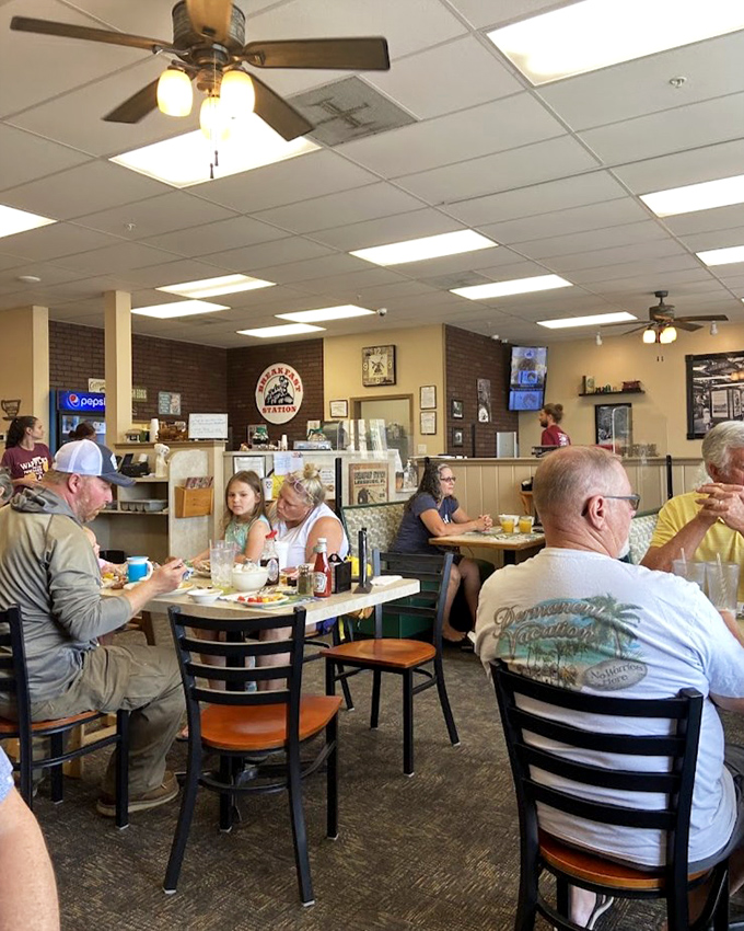 Morning light streams in as diners settle into that perfect breakfast rhythm &ndash; unhurried conversations punctuated by satisfying bites.