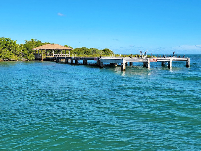 A postcard-perfect pier stretches into waters so blue they seem digitally enhanced &ndash; but this is 100% natural.