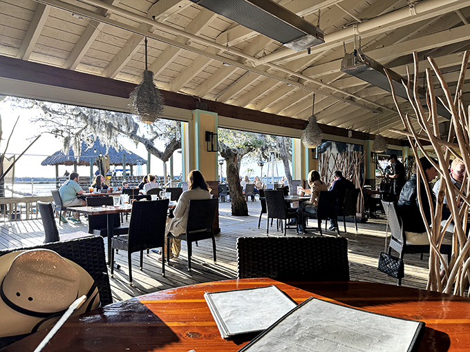 Dine with a view that no interior designer could create – the Intracoastal Waterway serves as Cap's ever-changing living backdrop.