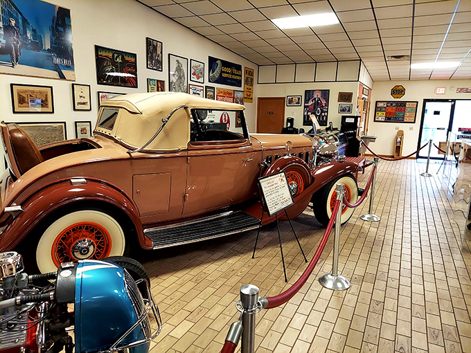 The elegant 1932 Packard Light Eight shows racing's roots in luxury automobiles before purpose-built dragsters took over the strip.