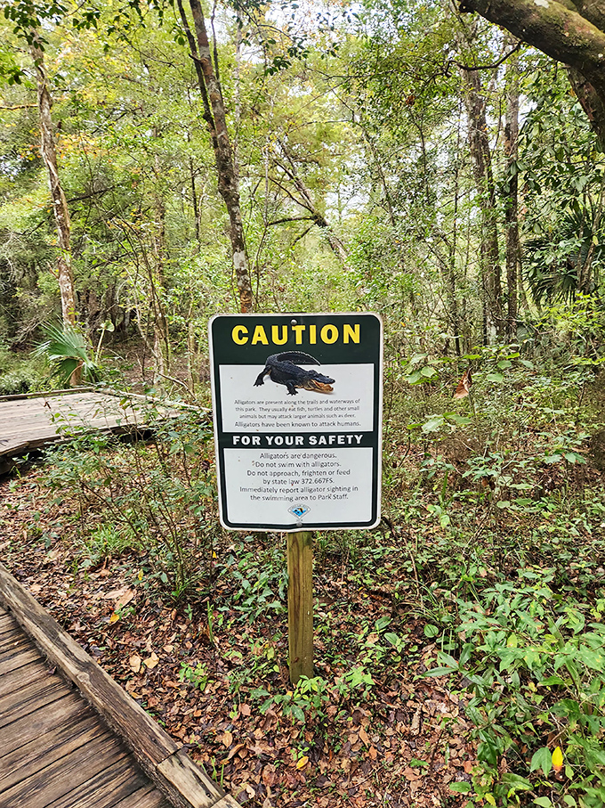 Wildlife safety reminders keep visitors "gator aware" &ndash; just one of Florida's ways of saying "enjoy nature, but respect its residents."
