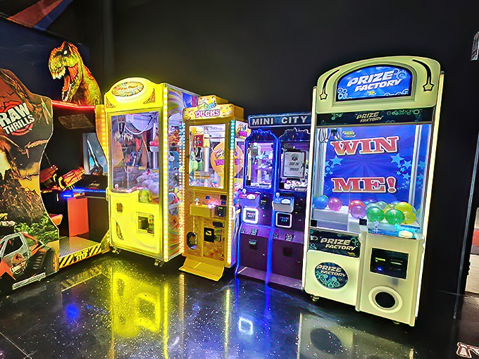 Arcade games offer a different kind of entertainment, perfect for catching your breath between bouncing sessions.