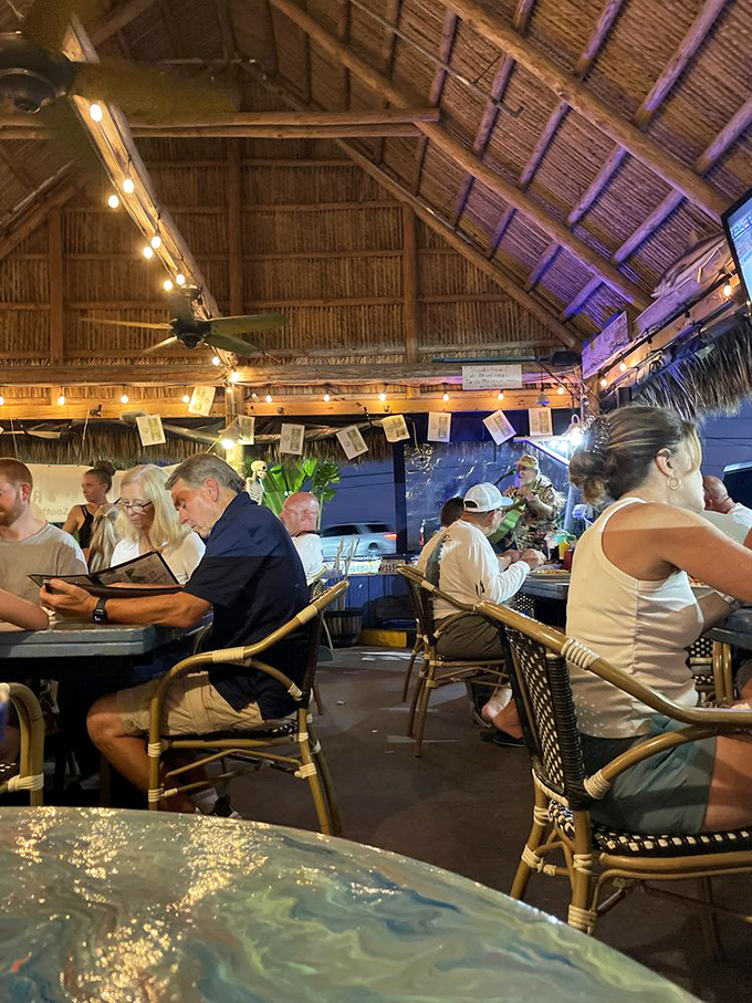 As evening falls, Porky's fills with a mix of locals and visitors, all drawn together by great food and the universal language of BBQ.