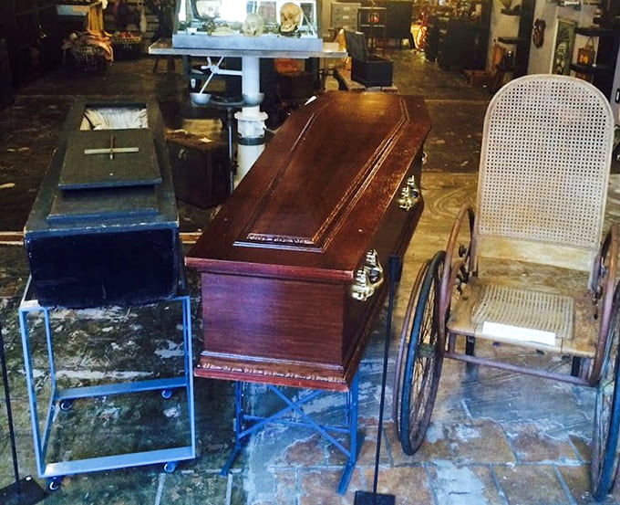 Wooden coffins on wheels, for when you need your eternal rest to be mobile and stylish.