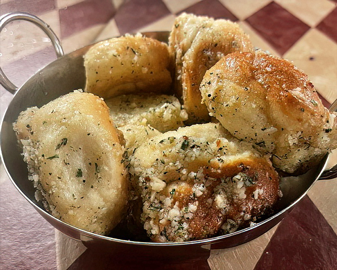Garlic rolls that should come with a warning: "May cause involuntary sounds of pleasure and the immediate desire to order another batch."