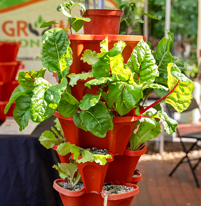 Tower gardens demonstrate how even the smallest spaces can become productive vegetable patches &ndash; urban farming made accessible and beautiful.