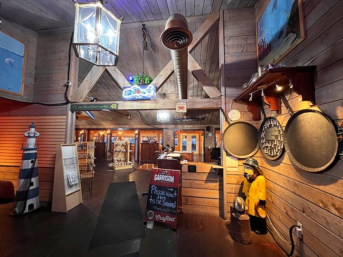 Welcome to Boondocks! Step inside for rustic charm, nautical d&eacute;cor, and a warm Port Orange welcome before your meal.