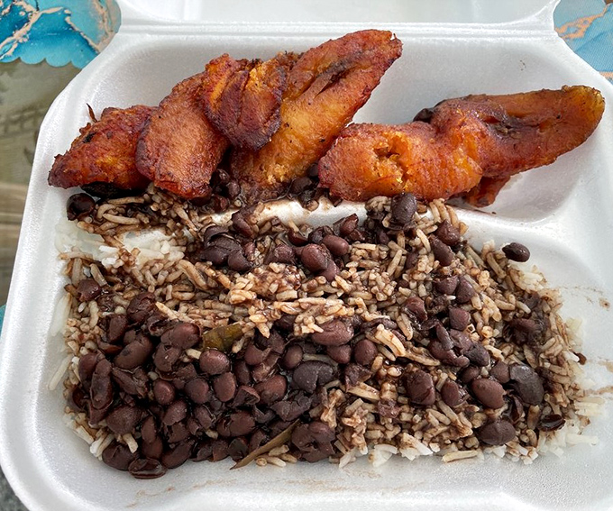 Rice, beans, and fried plantains – the perfect supporting cast to any Cuban meal, with flavors that could easily steal the show.