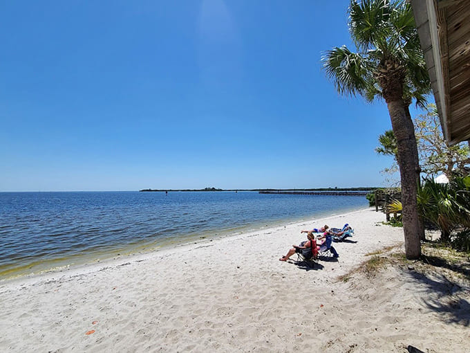 Beach chairs and calm water create the perfect equation for an afternoon that disappears too quickly.