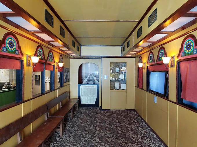 This vintage train car interior lets you experience travel from an era when the journey mattered as much as the destination.