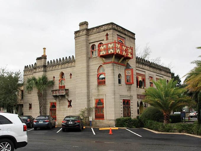 Even on a cloudy day, the building's unique architecture stands out, proving that good design transcends weather and time itself.