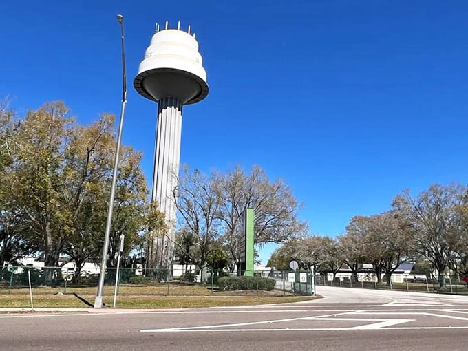 From this angle, you can almost imagine a giant fork coming down from the clouds for the first slice.