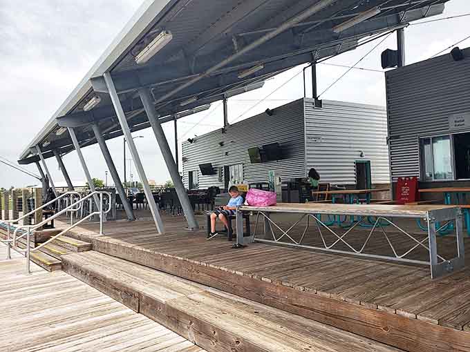 The deck area provides perfect viewing spots for those who prefer their adventures vicarious rather than personal.