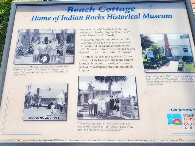 Historical markers outside the museum tell the remarkable story of this resilient little cottage that refused to meet the wrecking ball.