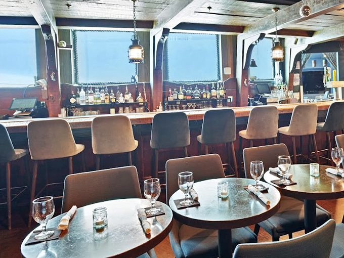 The perfect perch for sipping craft cocktails while waiting for mermaids to appear, with comfortable seating and attentive service at the ready.