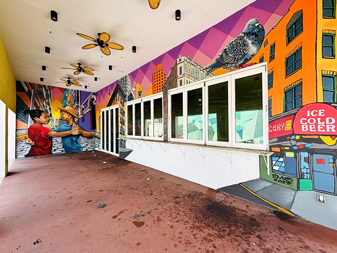 Downtown Pizza: Street art transforms even the most ordinary spaces into extraordinary visual feasts, proving Lake Worth's creativity extends beyond gallery walls.