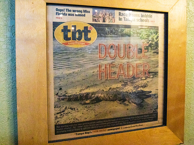 Framed for posterity &ndash; the newspaper that started it all now hangs as a historical document in local establishments.