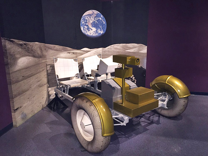 The lunar rover replica reminds us that even "simple" tasks like driving required complete engineering rethinks when performed on another world.