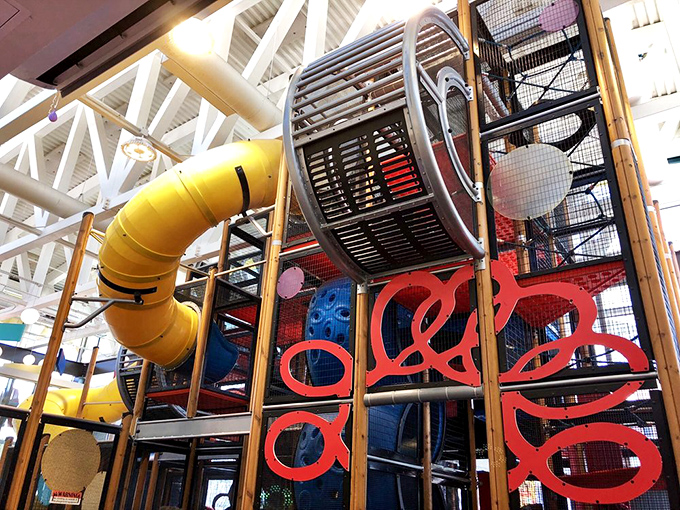 The PlayPlace jungle gym &ndash; where kids burn off exactly 1.7% of the calories contained in a Happy Meal.
