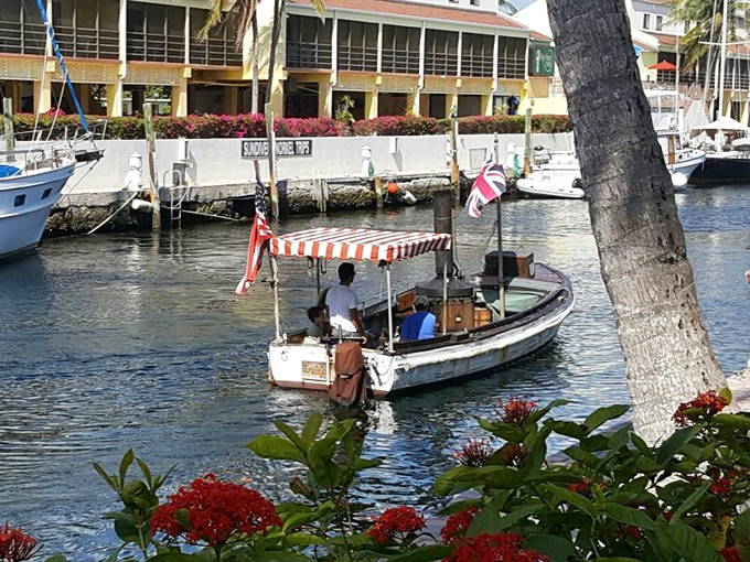 Passengers enjoy the unique perspective of Key Largo from the water, aboard a boat that's traveled much farther than just around the marina.