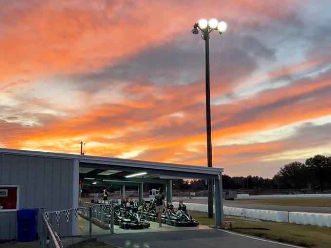 As the sun sets over Bushnell Motorsports Park, the track comes alive with the glow of lights and the promise of night racing adventures.