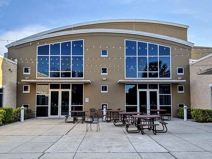 The Dunedin Community Center serves as festival headquarters, its modern architecture providing an amusing contrast to the ancient traditions celebrated on its grounds each spring.