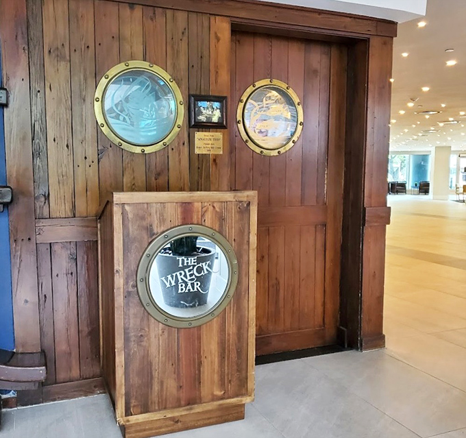 The wooden ship fa&ccedil;ade entrance invites you to leave the ordinary world behind and step into a maritime fantasy that Florida does best.