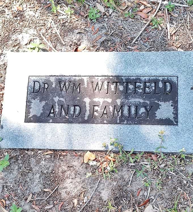 Family plot markers like this one for Dr. Witfield remind us that entire family trees have roots in this sacred ground.