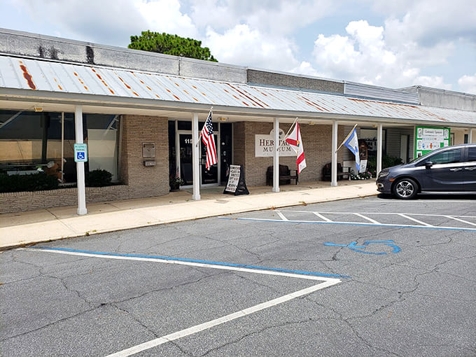 Convenient parking welcomes visitors to discover the historical treasures waiting inside this modest but mighty community museum in Valparaiso.