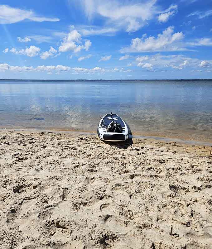 Launch your paddleboard into these calm waters and explore the coastline from a perspective that never gets old.