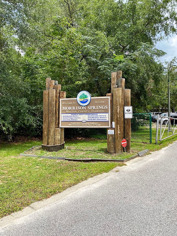 The welcoming entrance sign marks your arrival at one of Florida's best-kept natural secrets, promising adventure beyond the ordinary.