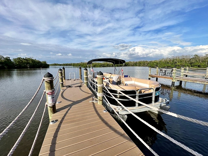 Where water-to-table dining begins &ndash; this welcoming dock invites boaters to tie up and trade sea legs for a seat at the table.