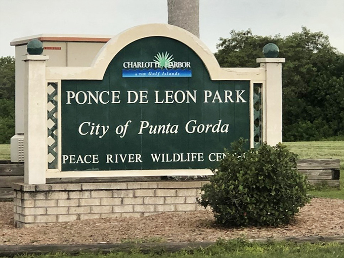 The park entrance welcomes you to a waterfront sanctuary where nature, history, and relaxation converge in the most delightfully Florida way imaginable.