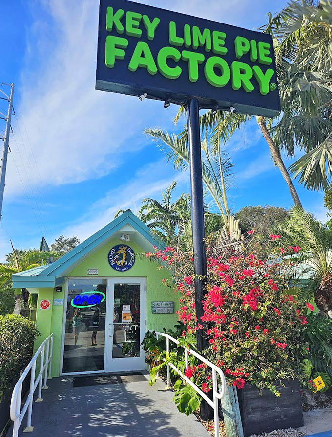The iconic sign beckons dessert pilgrims like a lighthouse guiding ships to safe harbor &ndash; if safe harbor were made of pie.