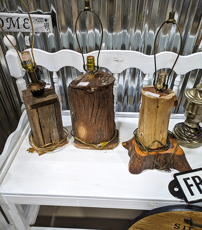 Rustic meets functional with these handcrafted wooden lamps, turning simple stumps into conversation pieces that bring warmth to any room they illuminate.