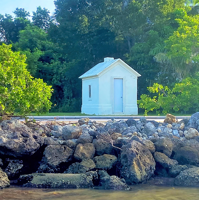 This little white building stands as a reminder that sometimes the most interesting stories come from the smallest structures.